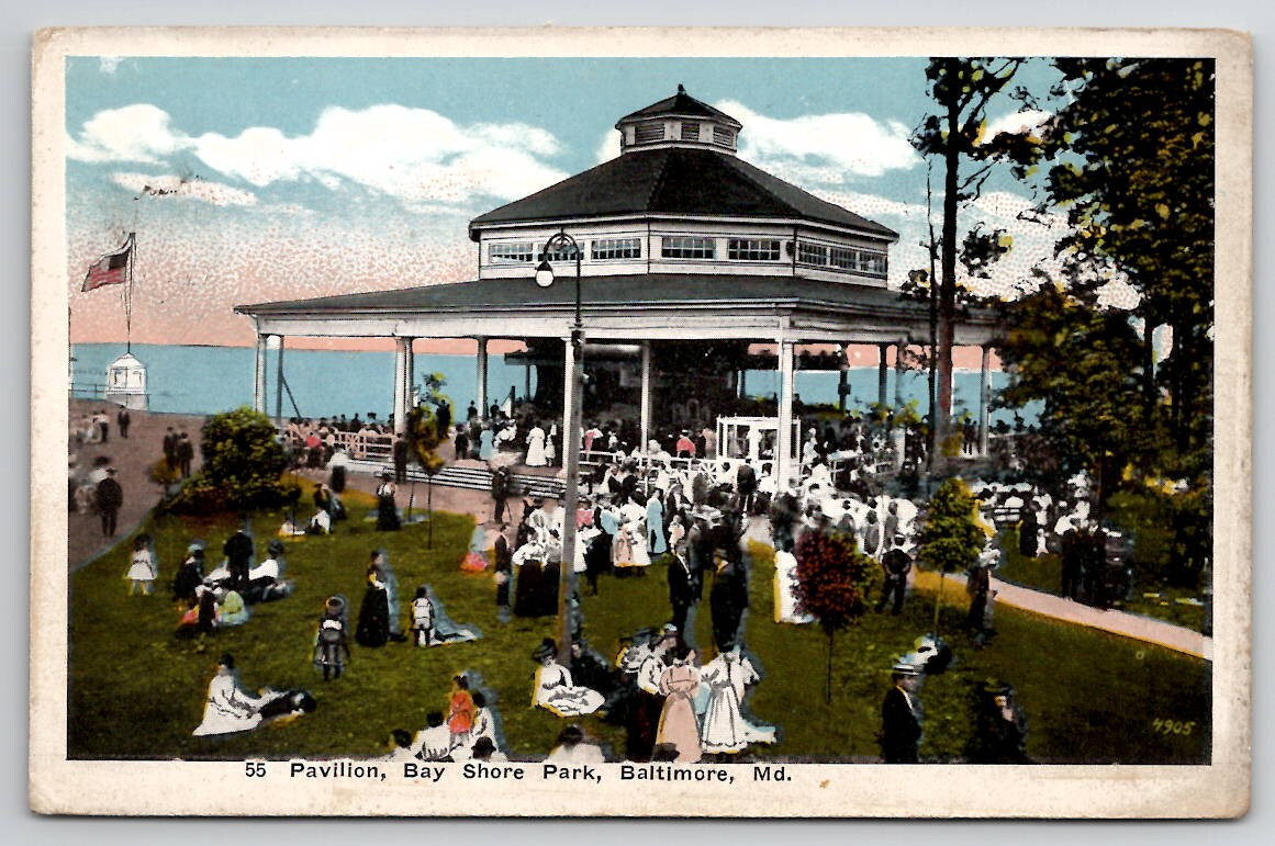 Baltimore MD Crowd At Bay Shore Park Carousel Pavilion Maryland ...