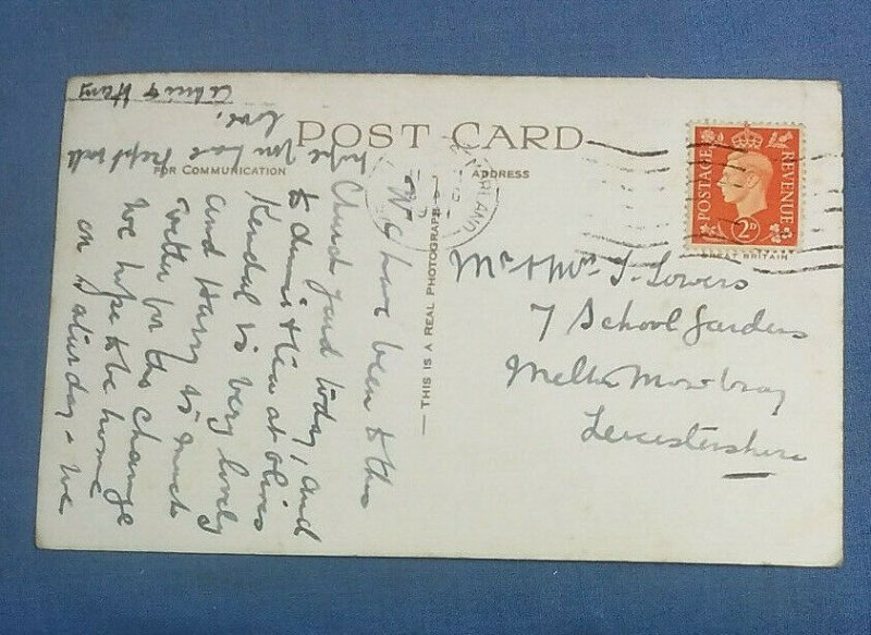 Vintage Real Photo Postcard Heysham Church Lancashire Postmarked 1941 ...