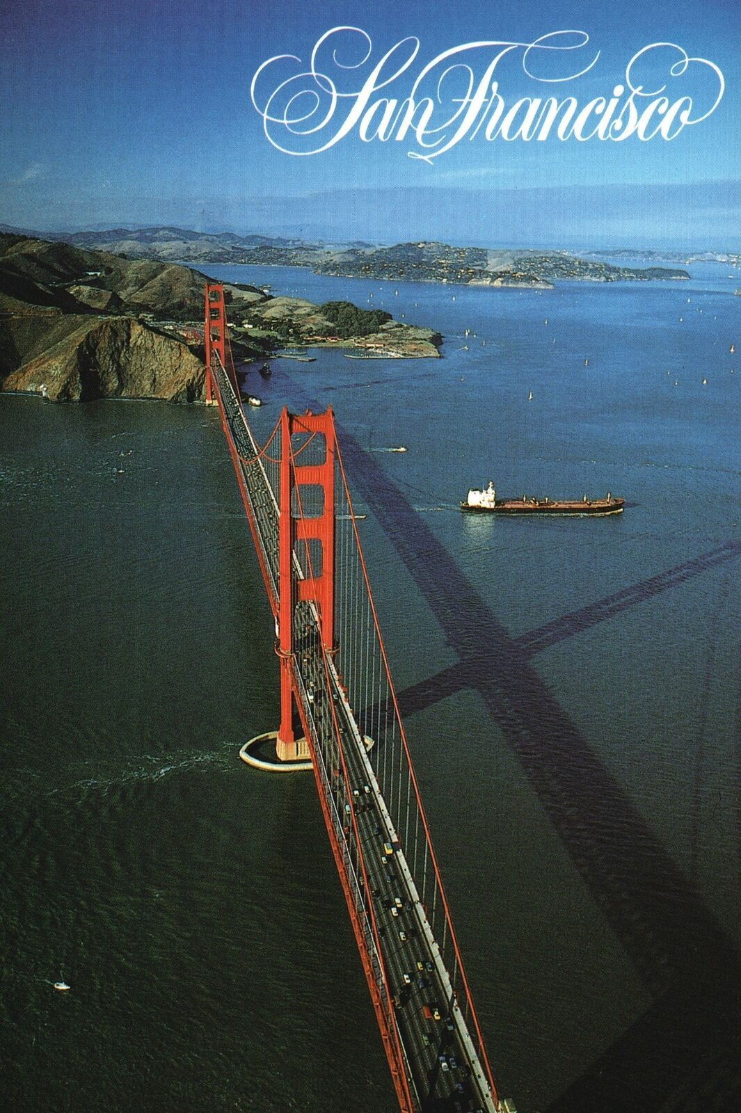 Postcard Golden Gate Suspension Golden Gate Span Bridge San Francisco ...