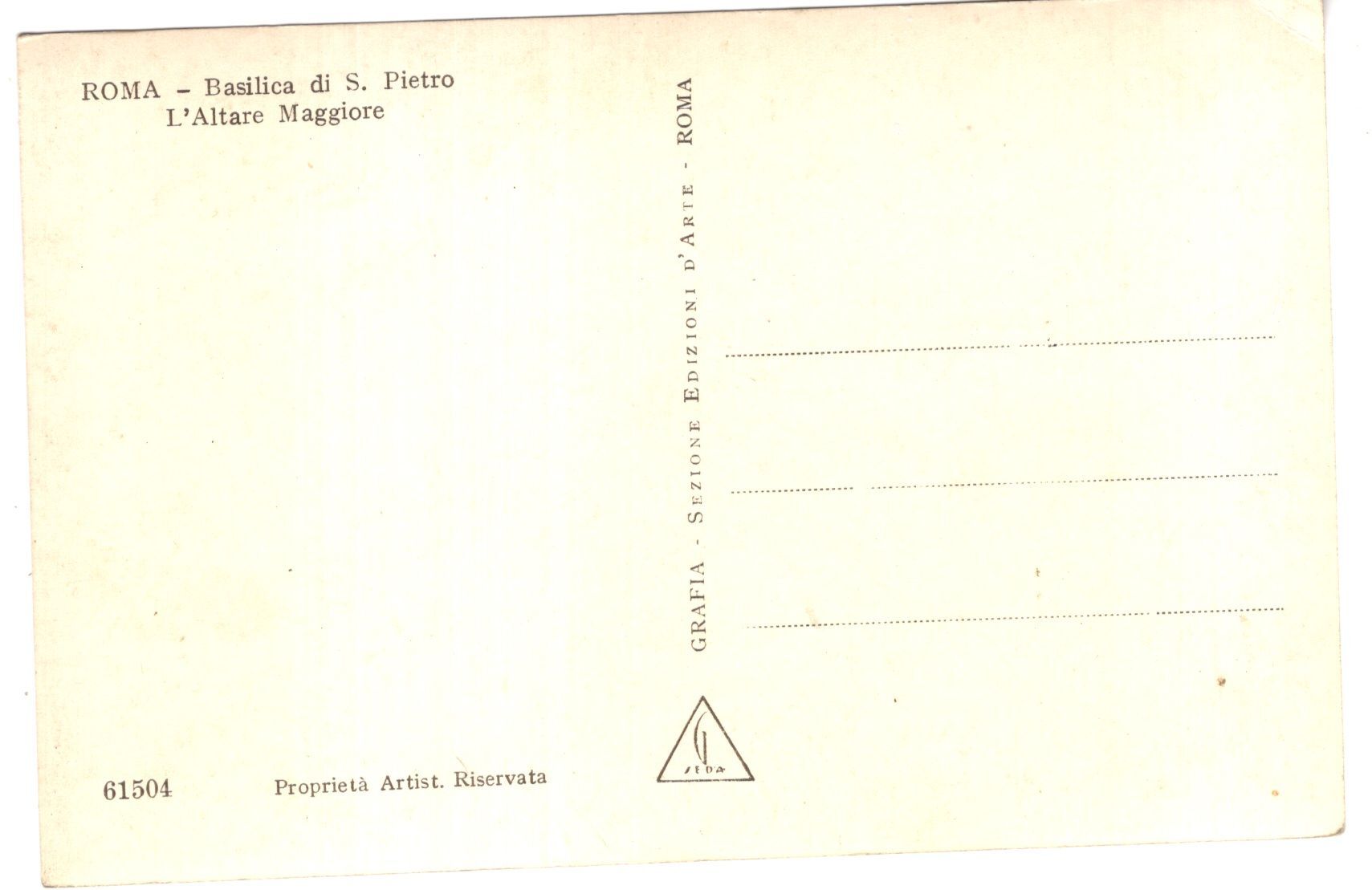 Real Photo, Basilica di s Pietro L'Altare Maggiore, St. Peter's Bas ...