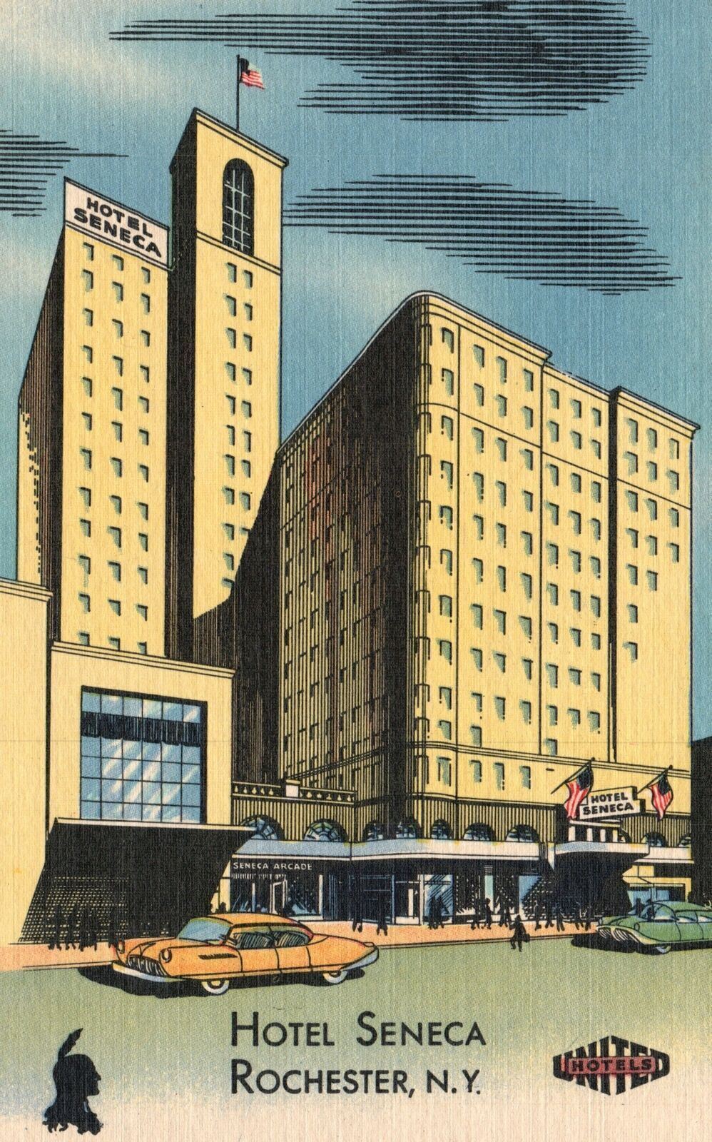 Vintage Postcard 1930's Hotel Seneca Building Rochester New York N.Y ...