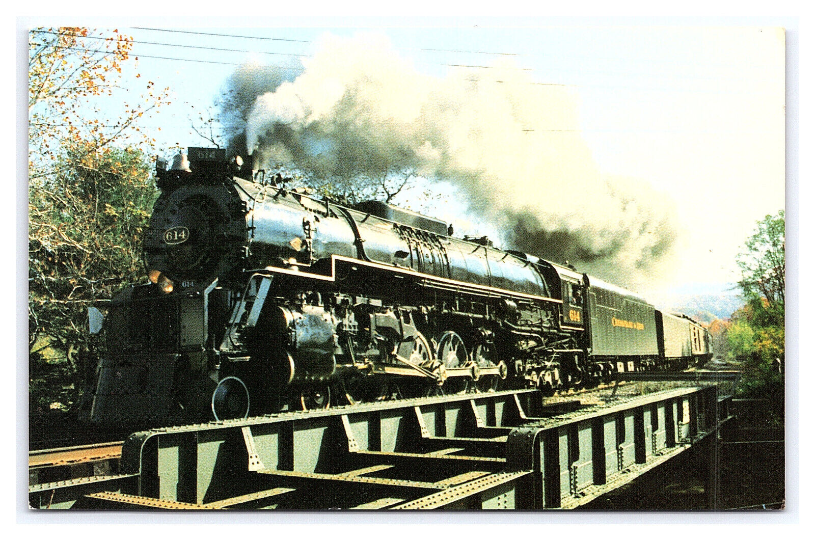 Chesapeake & Ohio Railway Steam Locomotive Number 614 Postcard | United ...