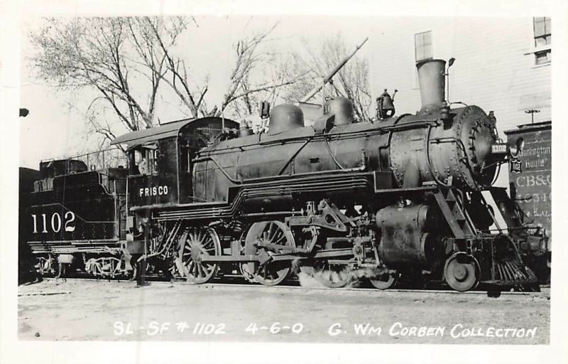 RPPC Frisco Lines Engine 1102 Locomotive Real Photo P182 Reproduction ...