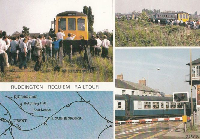 Ruddington Railway Railtour Map 1984 Rail Closure Train Nottingham ...
