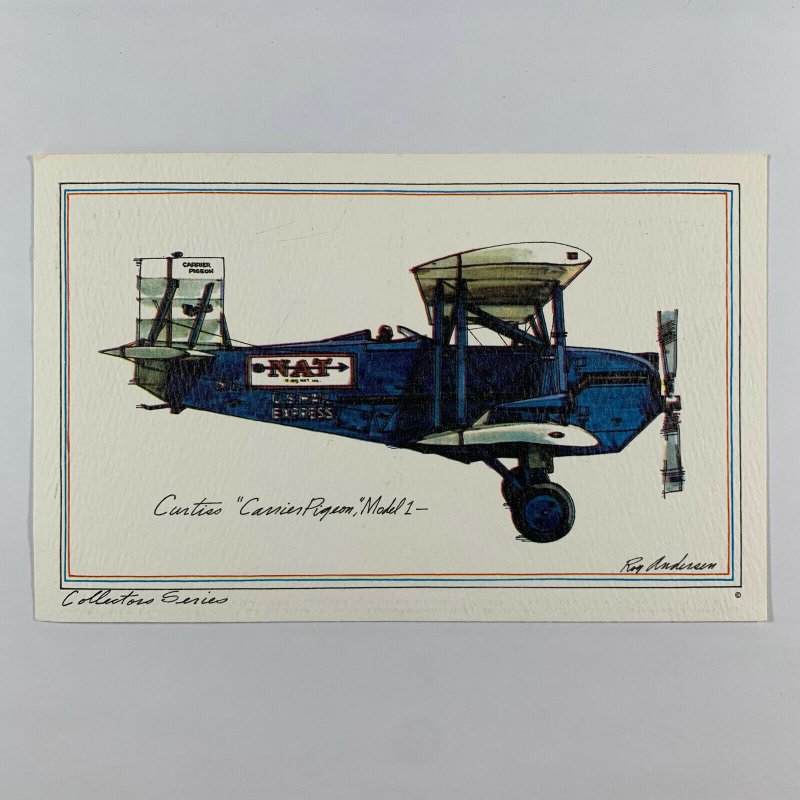 Postcard Aviation Roy Andersen 1925 Curtiss Carrier Pigeon Model 1 ...