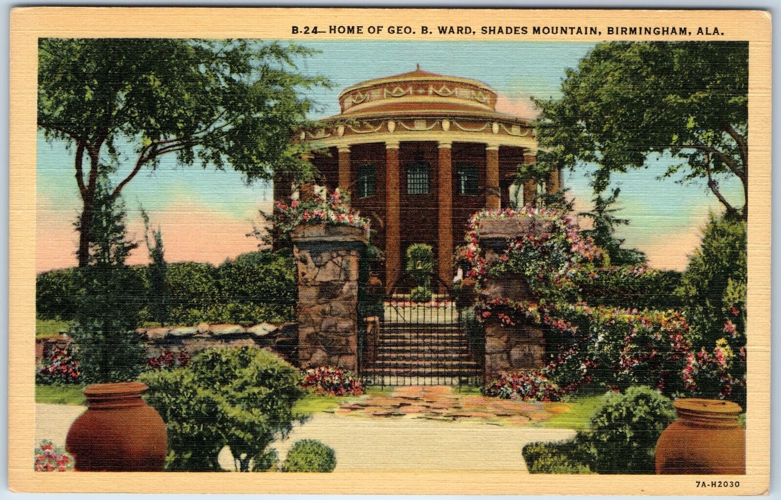 1937 Birmingham, AL Home Geo. Wrad Vestavia Rome Villa d'Este House ...
