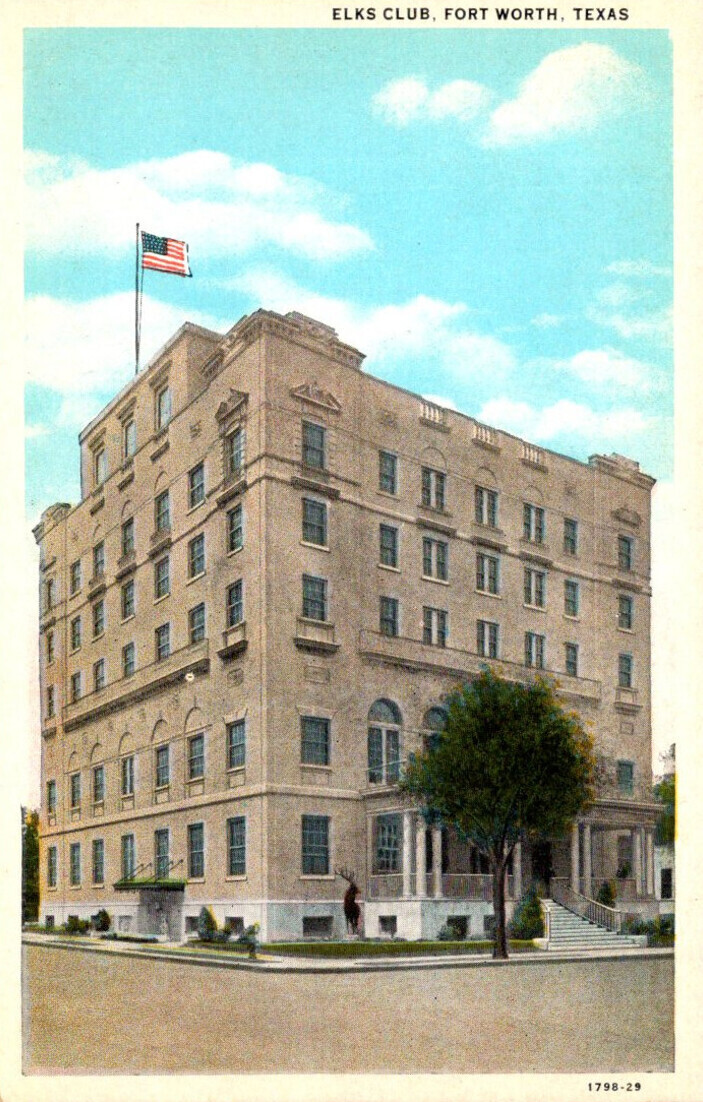 Texas Fort Worth Elks Club Curteich | United States - Texas - Fort ...