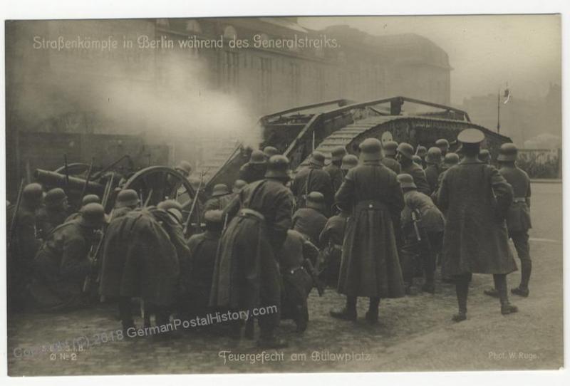 German 1919 Panzer Tank Berlin Strassenkampf Freikorps RPPC 51808 ...
