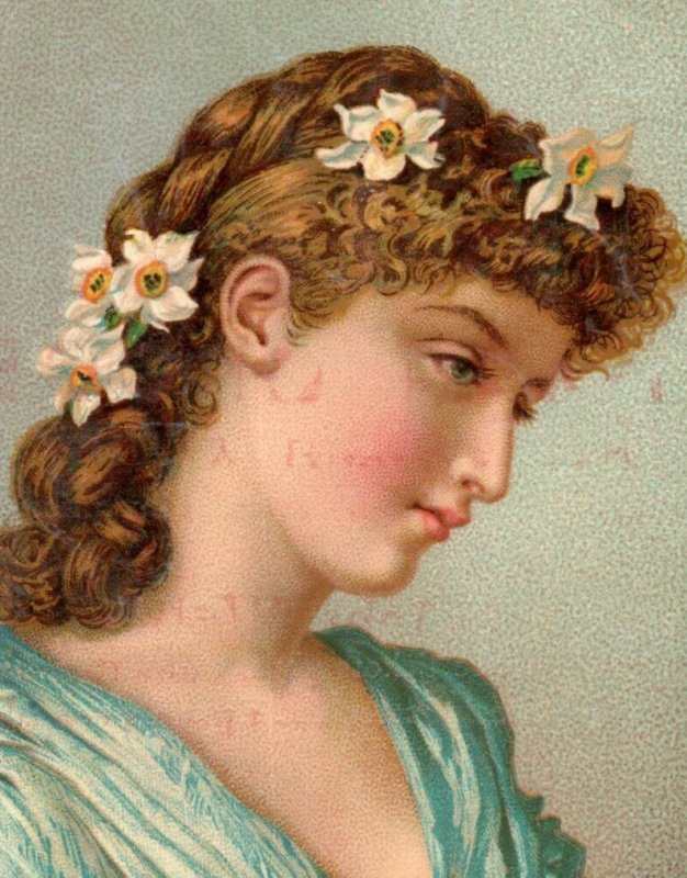 1880s John Weber Grocer Fresh Butter & Eggs Lovely Young Maiden Fab ...