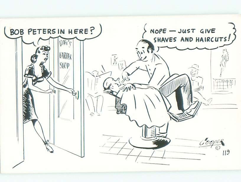 Pre-1980 Risque Comic SEXY GIRL AT THE BARBERSHOP AB7044 | Topics ...