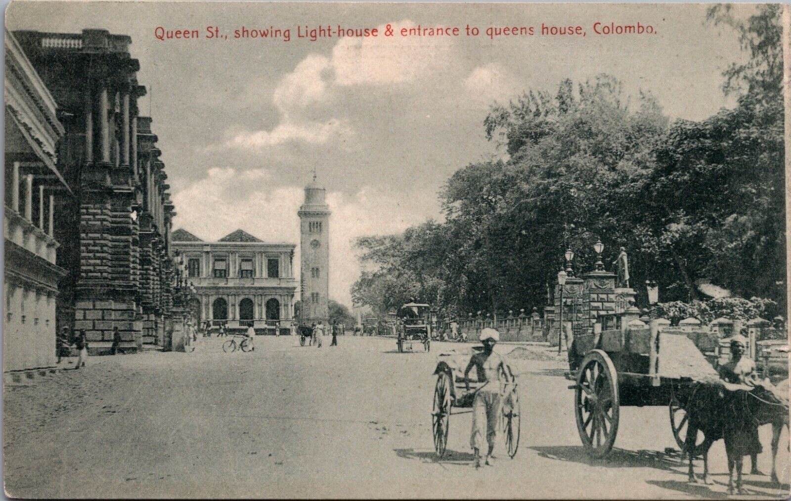 Ceylon Queen Street Showing Lighthouse & Entrance to Queen's House ...