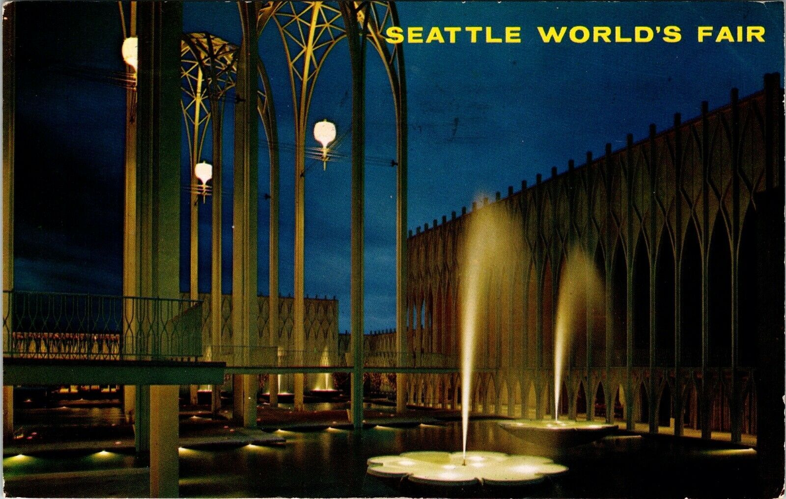 1960's Seattle World's Fair Science Pavillon Night Wash. VTG Chrome ...