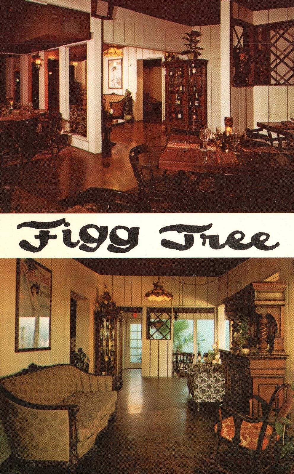 Vintage Postcard Fig Tree Fine Dining Restaurant Famous Landmark ...