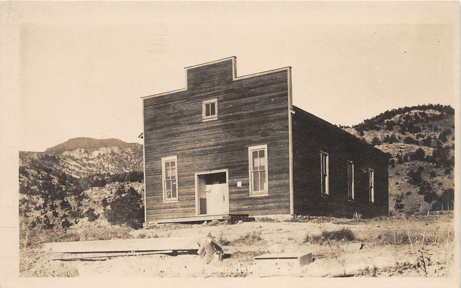 H32/ Howard Colorado RPPC Postcard c1910 Town Hall Building | United ...