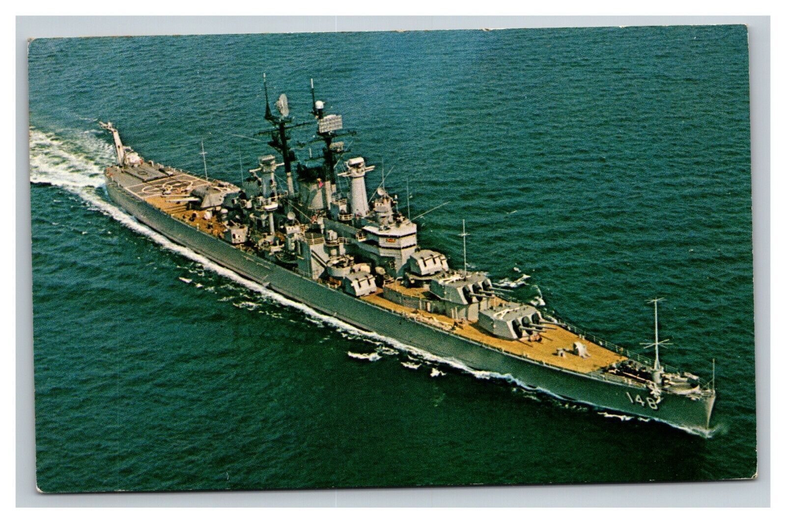 Vintage 1960's Military Postcard USS Newport News Heavy Cruiser ...
