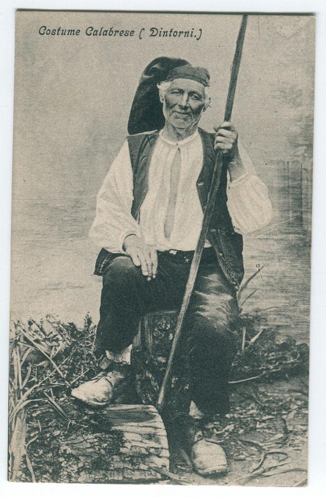 Vintage Italy Postcard Traditional Costume Calabrese Old Man | Europe ...