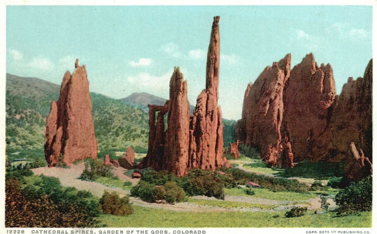 Vintage Postcard 1920's Cathedral Spires Garden of the Gods Colorado ...