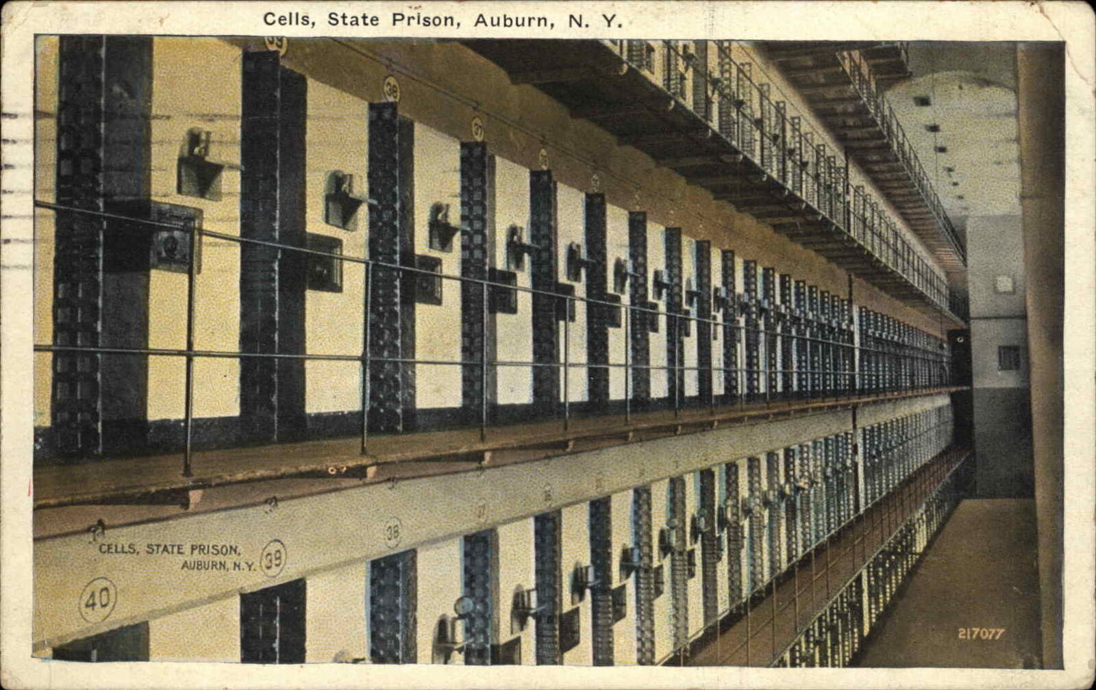 Auburn New York NY State Prison Interior Cells c1900s-20s Postcard ...