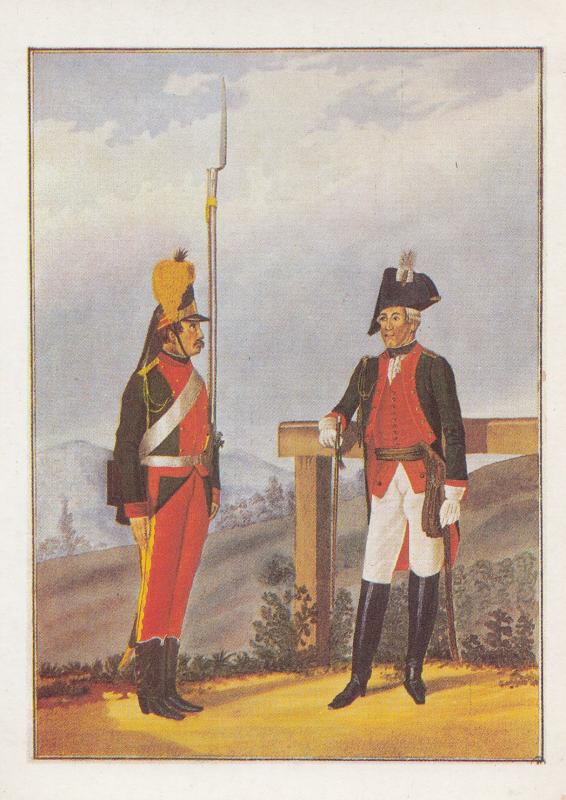 Russian Military Army Unidentified Uniform 1700s 7 Soviet Postcard ...