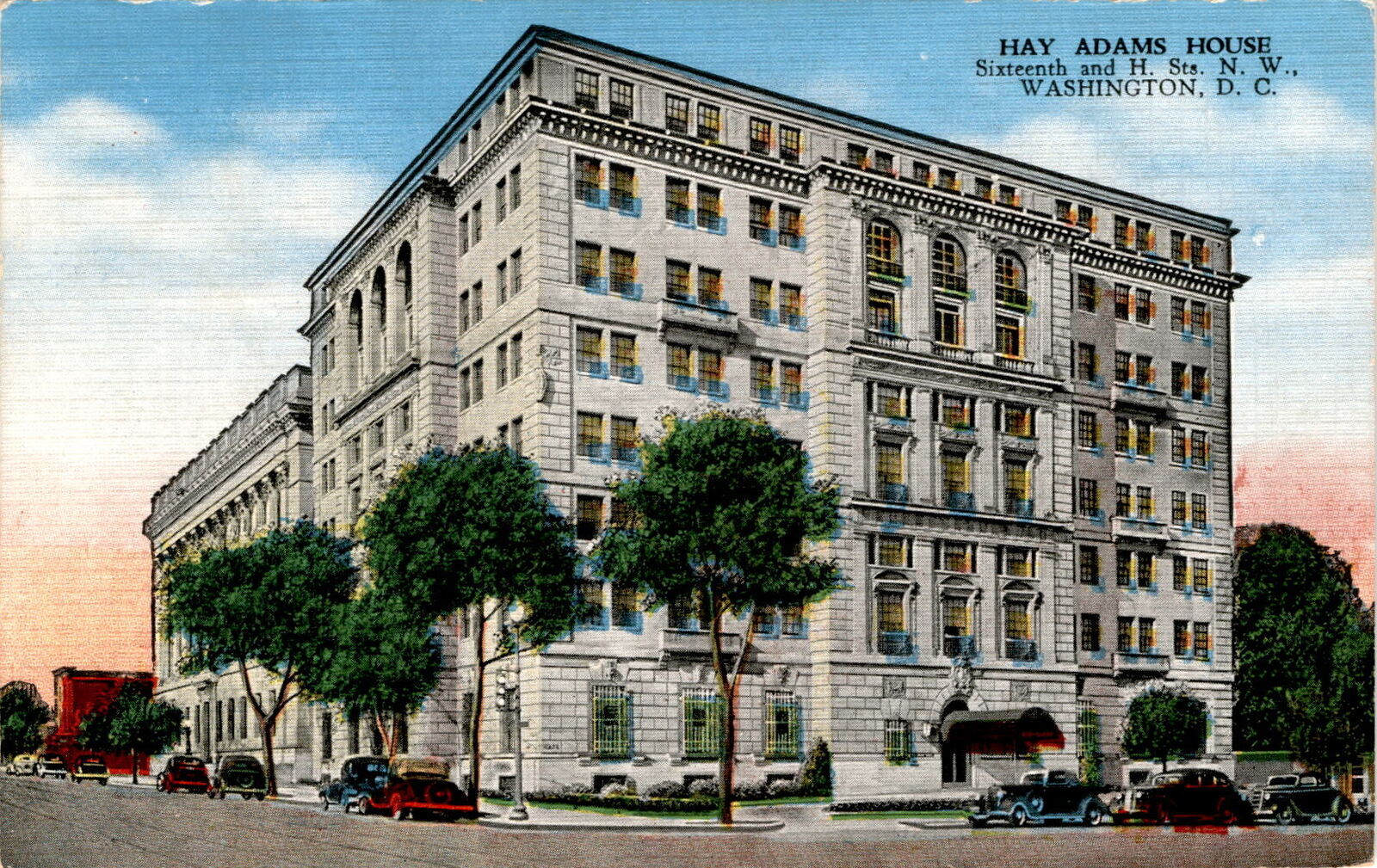 Hay Adams House Washington DC White House Lafayette Square Capitol Elli ...