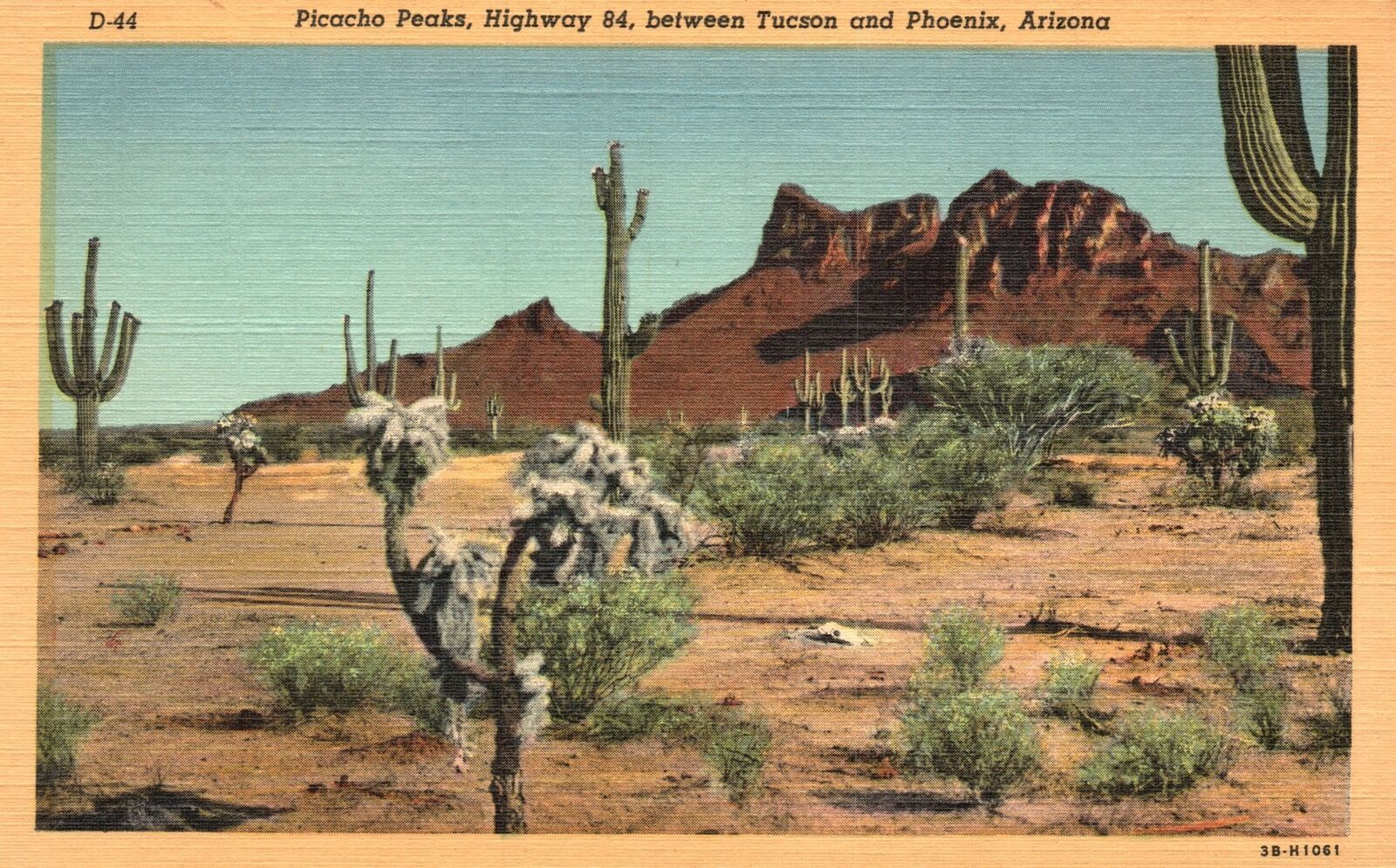 Vintage Postcard Picacho Peaks Highway 84 Between Tucson And Phoenix ...