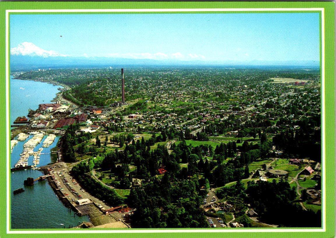 2~4X6 Postcards Tacoma, WA Washington MAP/Attractions & POINT DEFIANCE ...