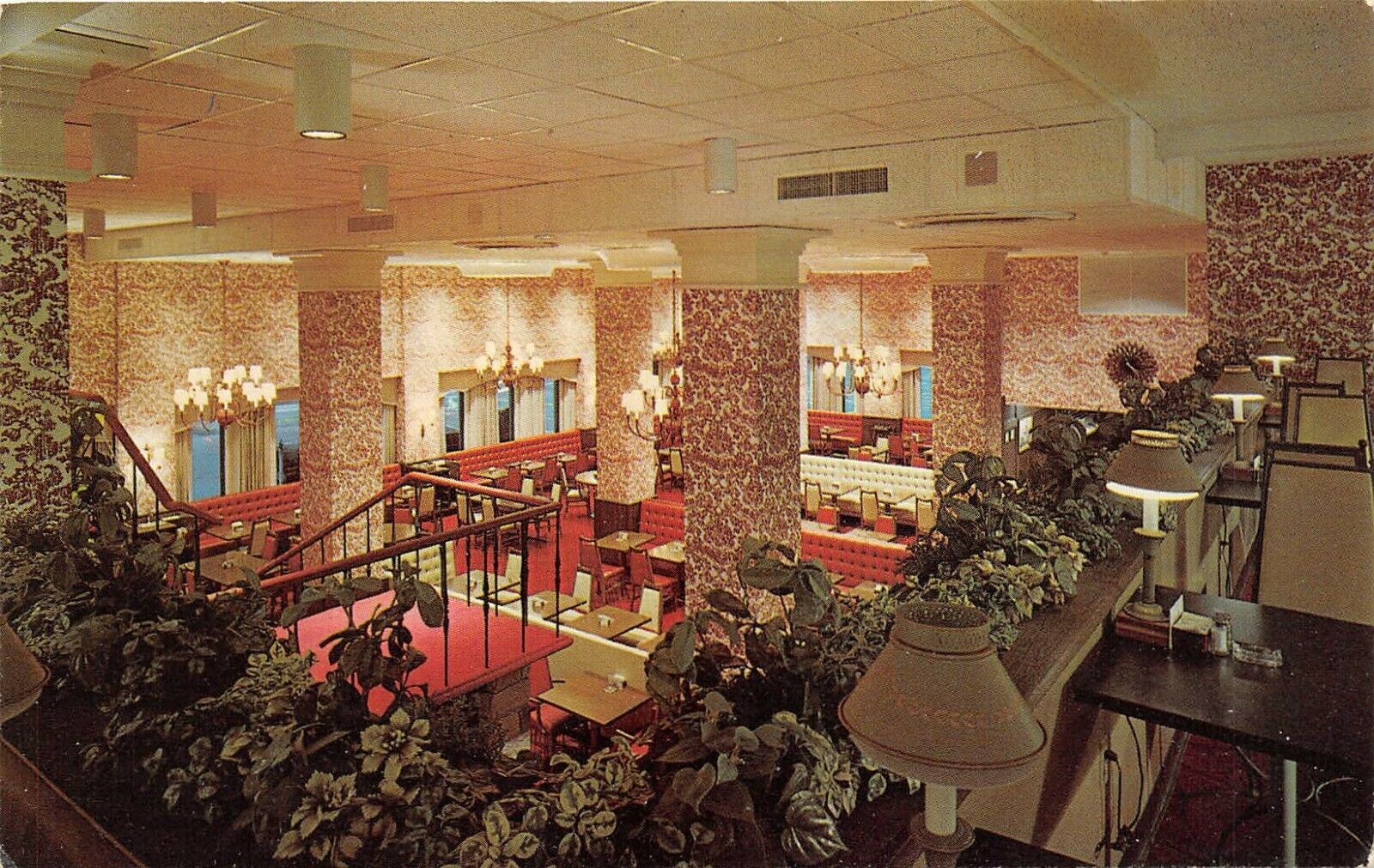 Bellville Ohio 1960s Postcard San-Dar Smorgasbord Dining Room Long ...