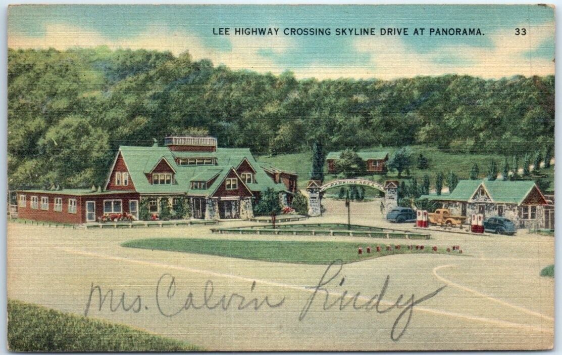 Postcard - Lee Highway Crossing Skyline Drive At Panorama - Virginia ...