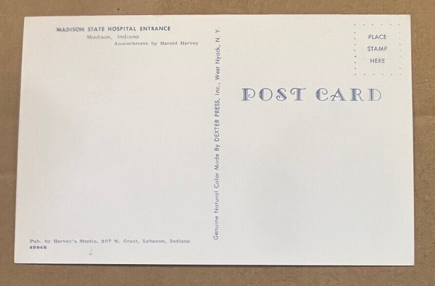 Vintage Unused Postcard - Madison State Hospital Entrance, Madison ...