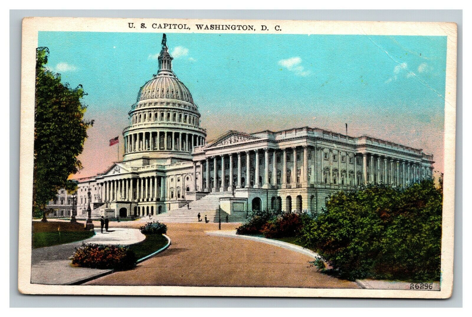 Vintage 1930's Postcard Panoramic View US Capitol Building Washington ...