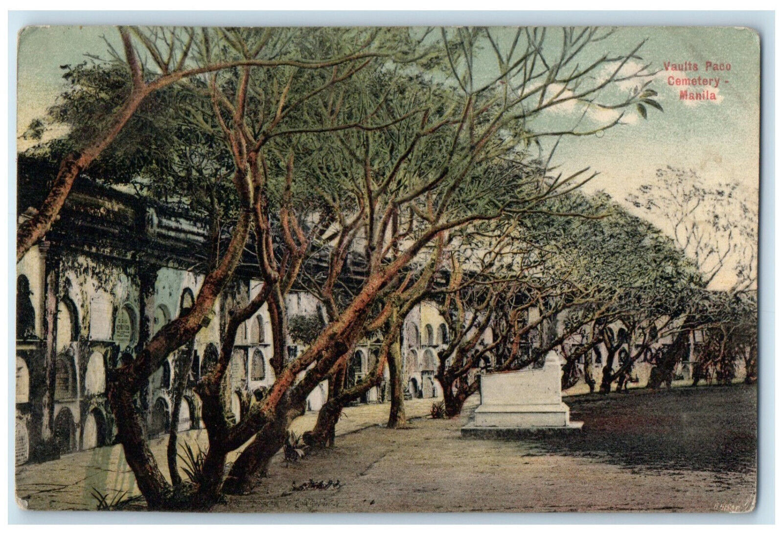 1908 Vaults Paco Cemetery Manila Philippines Posted Antique Postcard ...
