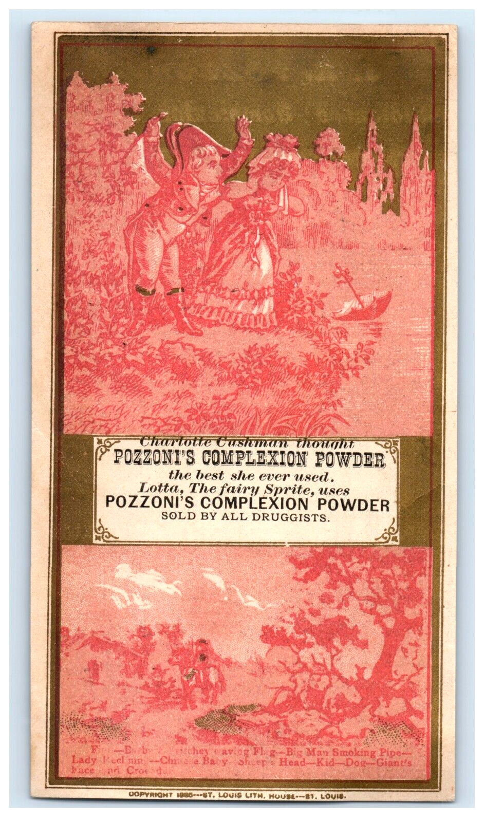 1885 J.A. Pozzoni's Complexion Powder Lotta The Fairy Sprite #5W ...