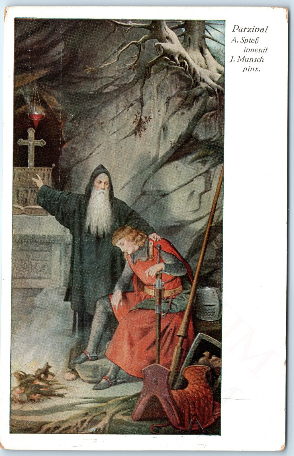 c1920s Parzival Legend Knight Holy Grail Medieval Wizard King Arthur ...