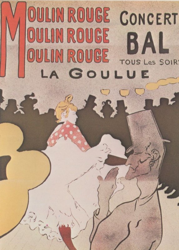 Moulin Rouge Concert Bal La Goulue French Poster Postcard | Europe ...