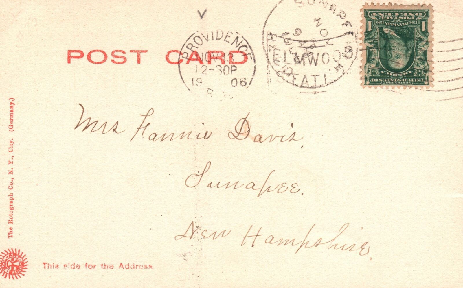 Vintage Postcard 1906 Lake Scene In Roger Williams Park Providence ...