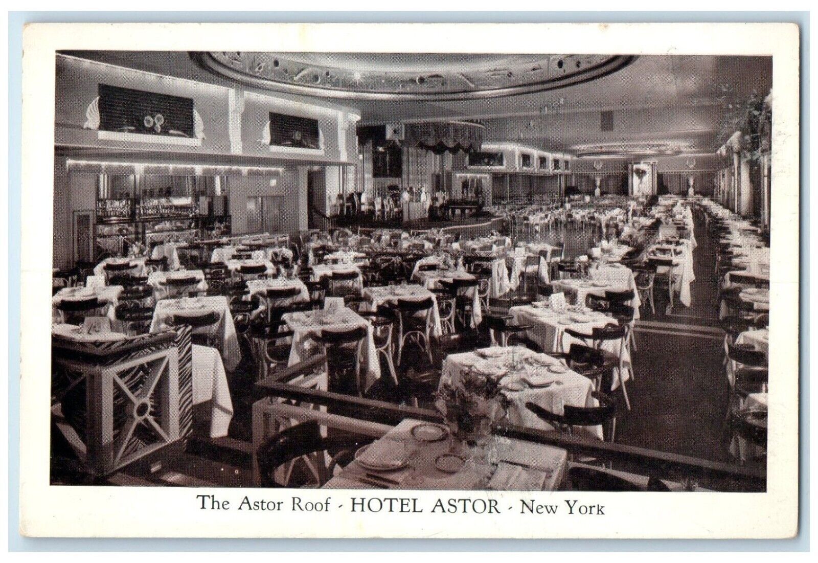 The Astor Roof Hotel Dining Room Interior View Astor New York NY ...
