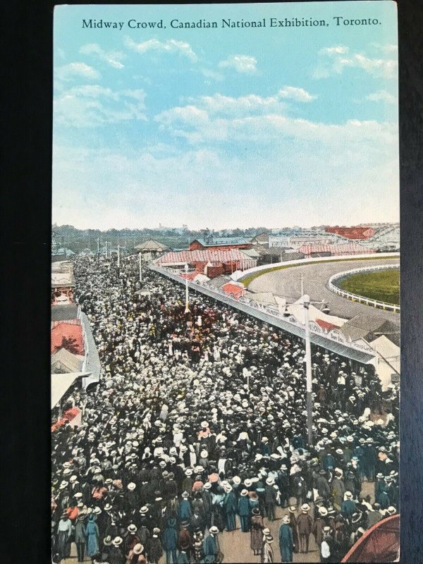 Vintage Postcard 1922 Midway Crowd Canadian National Exhibition Toronto ...