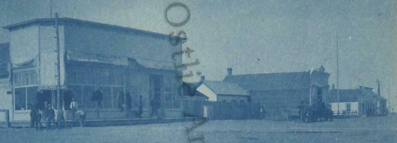 Camp Crook SOUTH DAKOTA RP 1907 MAIN STREET Cyanotype nr Buffalo Belle ...
