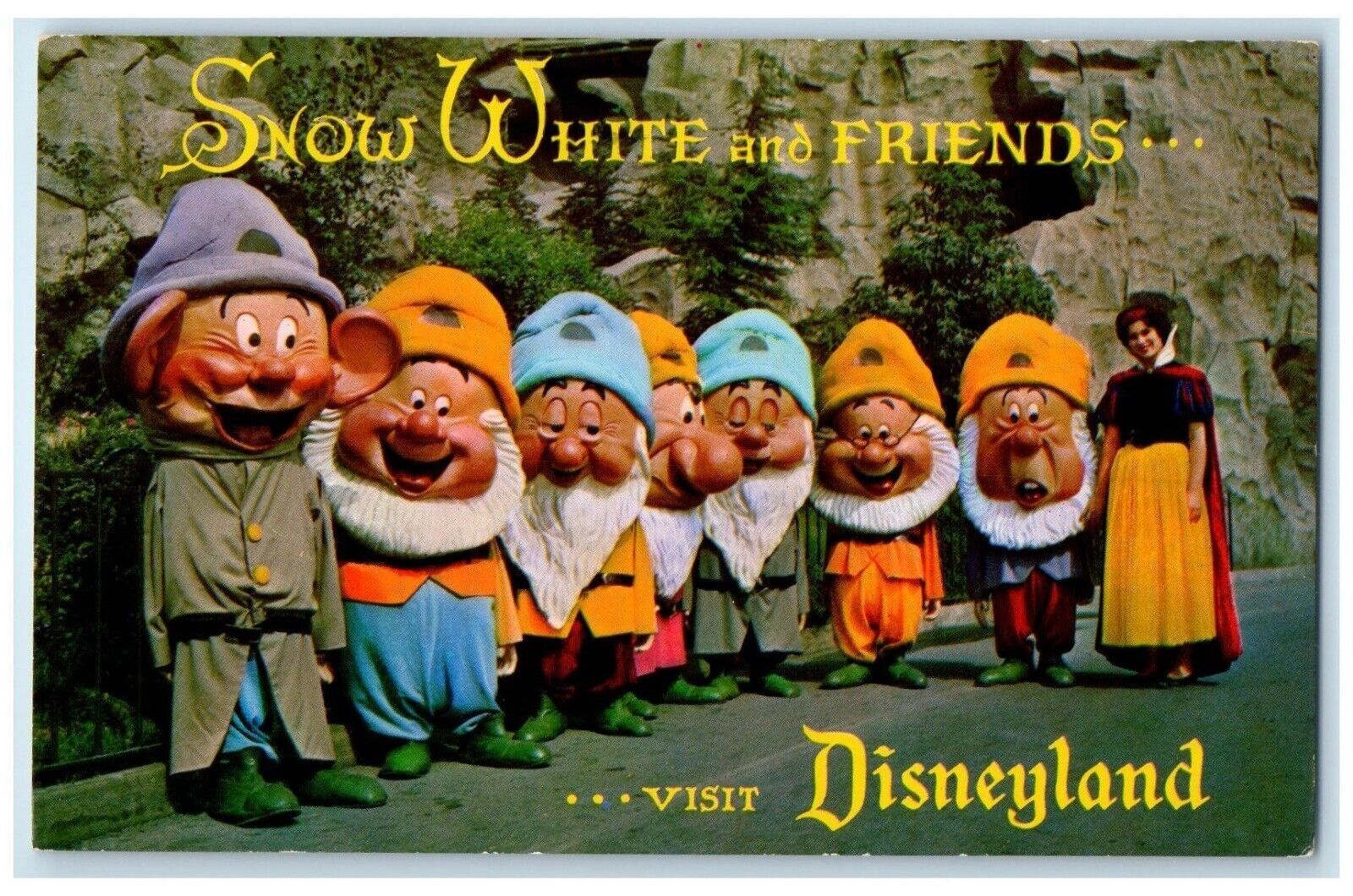 c1960 Snow White Friends Seven Dwarfs Forest Fantasyland Disneyland CA ...