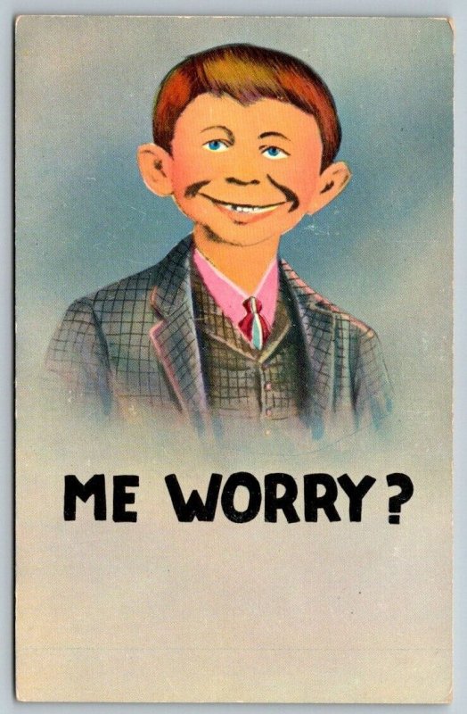Alfred E. Newman Humor Comic Me Worry? Mad Magazine Postcard | Other ...