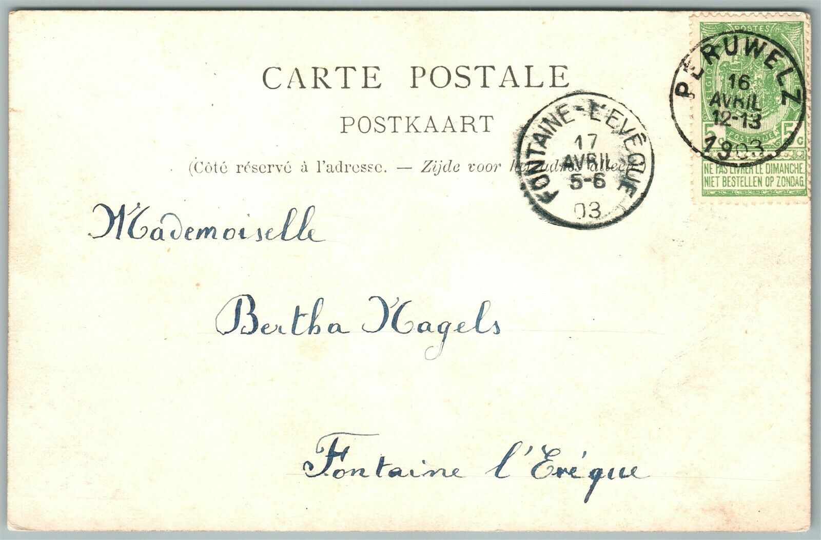 Russian Tsar Nicholas II Micro Portrait Antique 1903 Belgian Postcard W ...