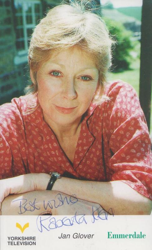 Roberta Kerr Jan Glover Emmerdale Farm Vintage Hand Signed Cast Card ...