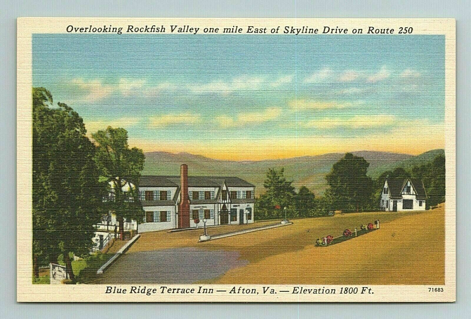 Blue Ridge Terrace Inn Afton Rockfish Valley Skyline Drive Virginia VA ...