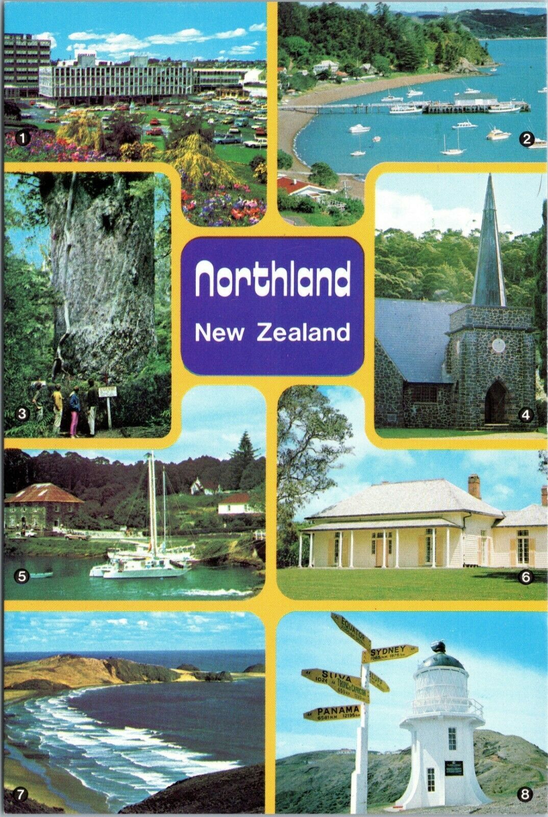 postcard New Zealand - Northland tourist site pictures multiview ...