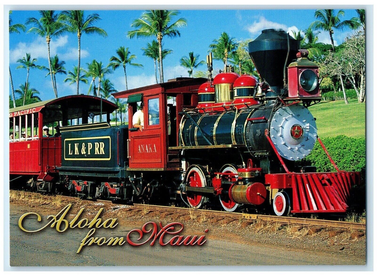 1960 Aloha From Maui Lahaina Kaanapali Pacific Railroad Train Hawaii HI ...