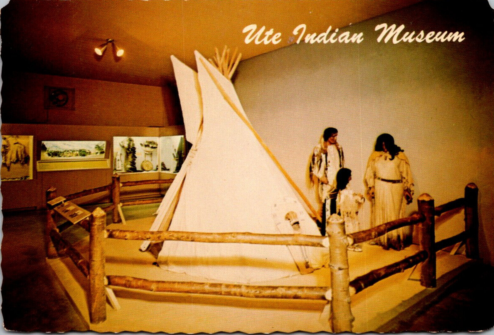 Colorado Montrose Ute Indian Museum Display Showing Ute Indian Family ...