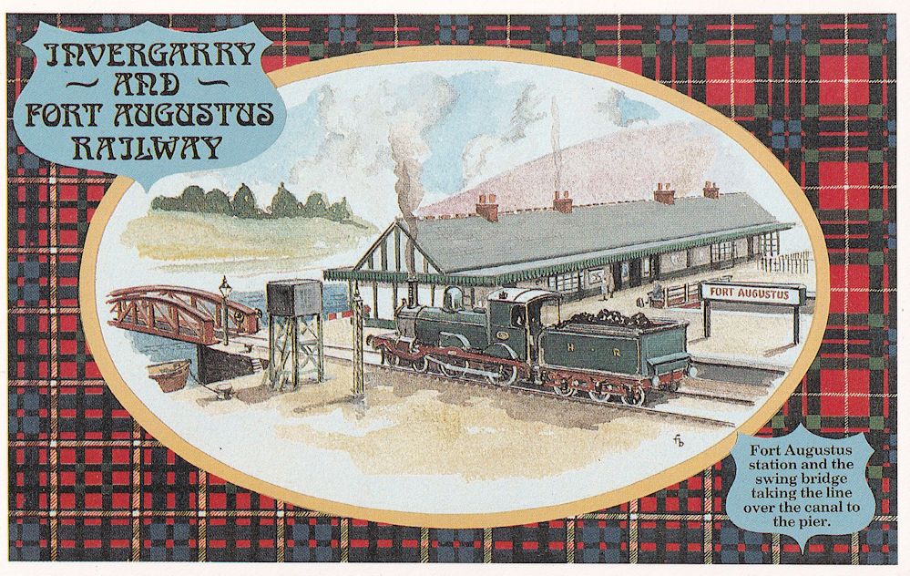 Invergarry & Fort Augustus Railway Station Swing Bridge Postcard ...