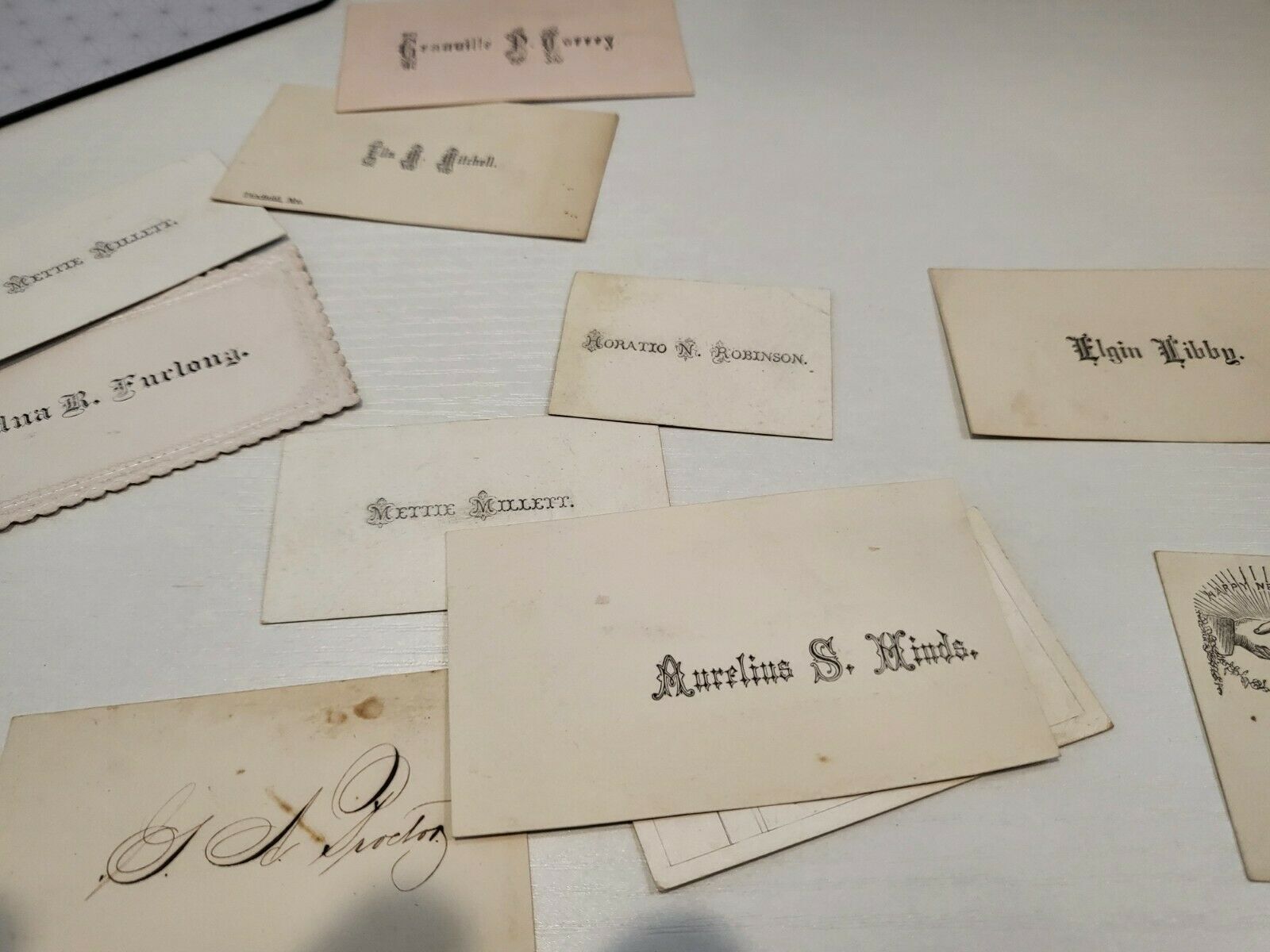 Vintage 1890's Lot of 15 Victorian Calling Cards Names on the Cards ...