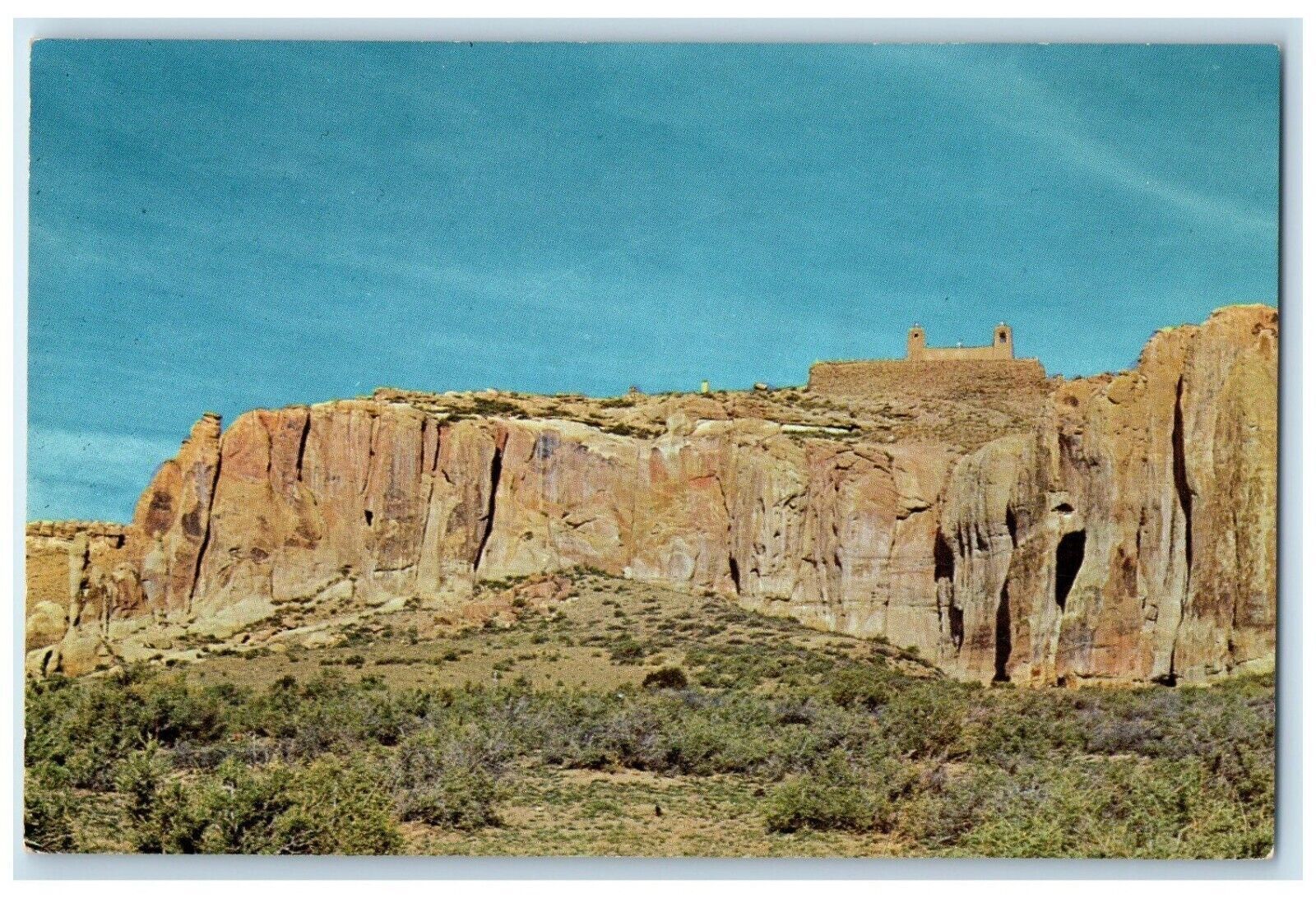 c1960 Acoma Pueblo Mountain Rock Cliff The Sky City New Mexico Vintage ...