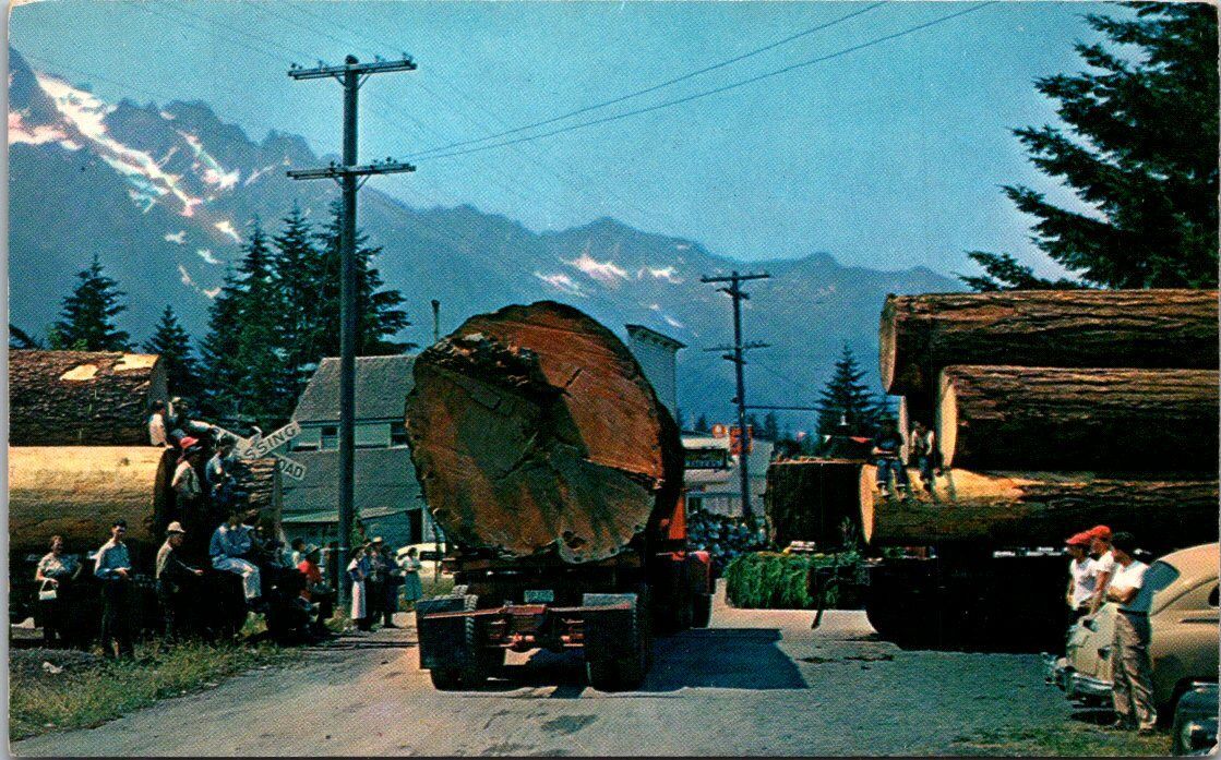 Washington Logging In The Northwest Giant Log On Truck | United States ...